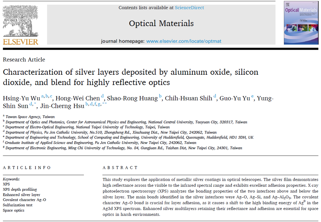 Optical Materials - 輔仁大學物理學系
